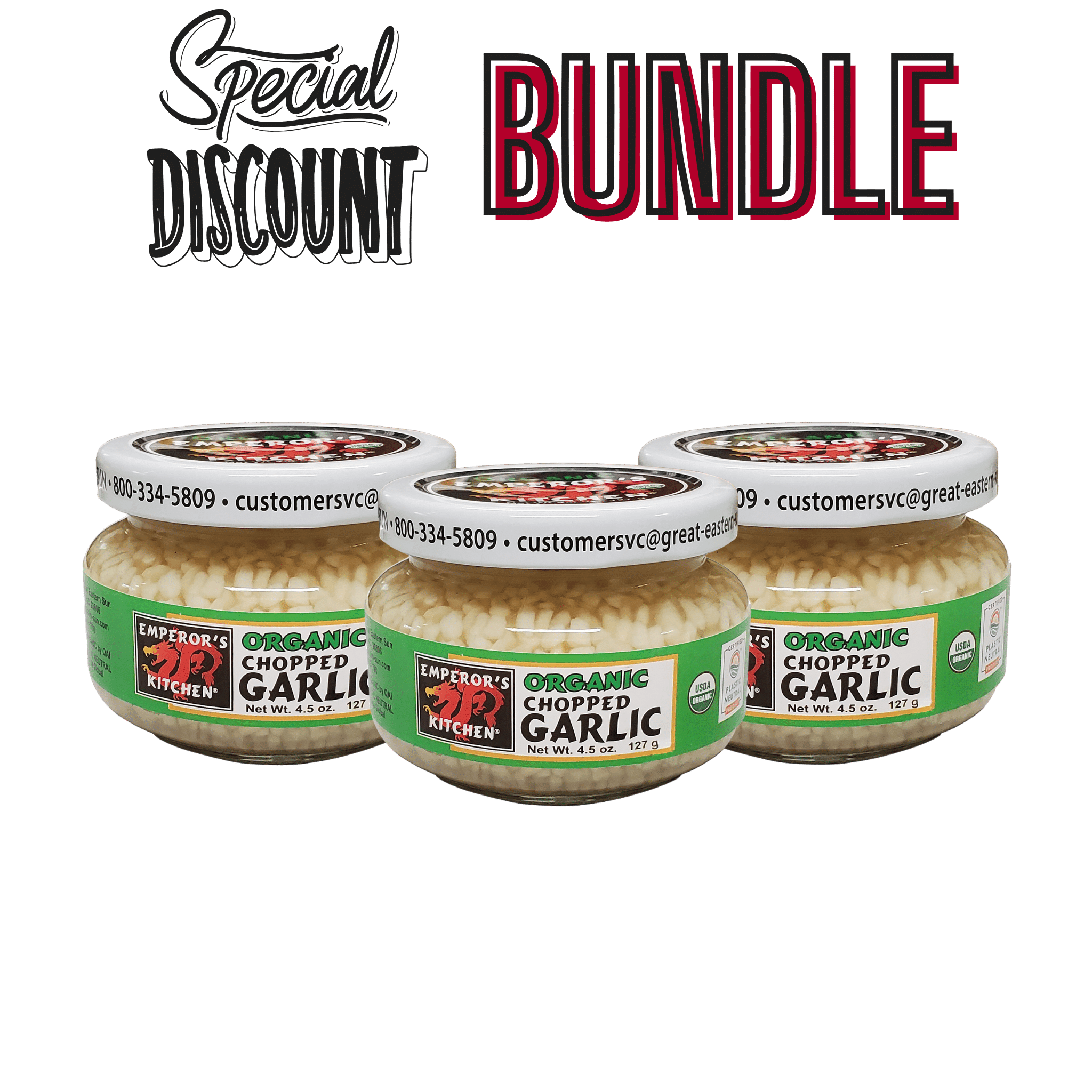 Garlic, Organic Chopped Garlic - 3 pack – Great Eastern Sun