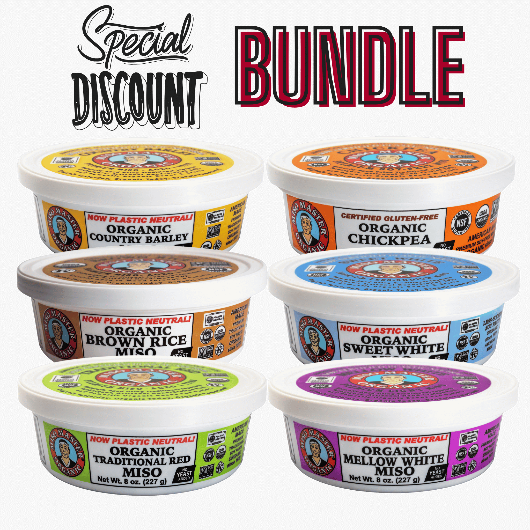 Miso Master Miso Variety Pack - 8 ounce tubs – Great Eastern Sun