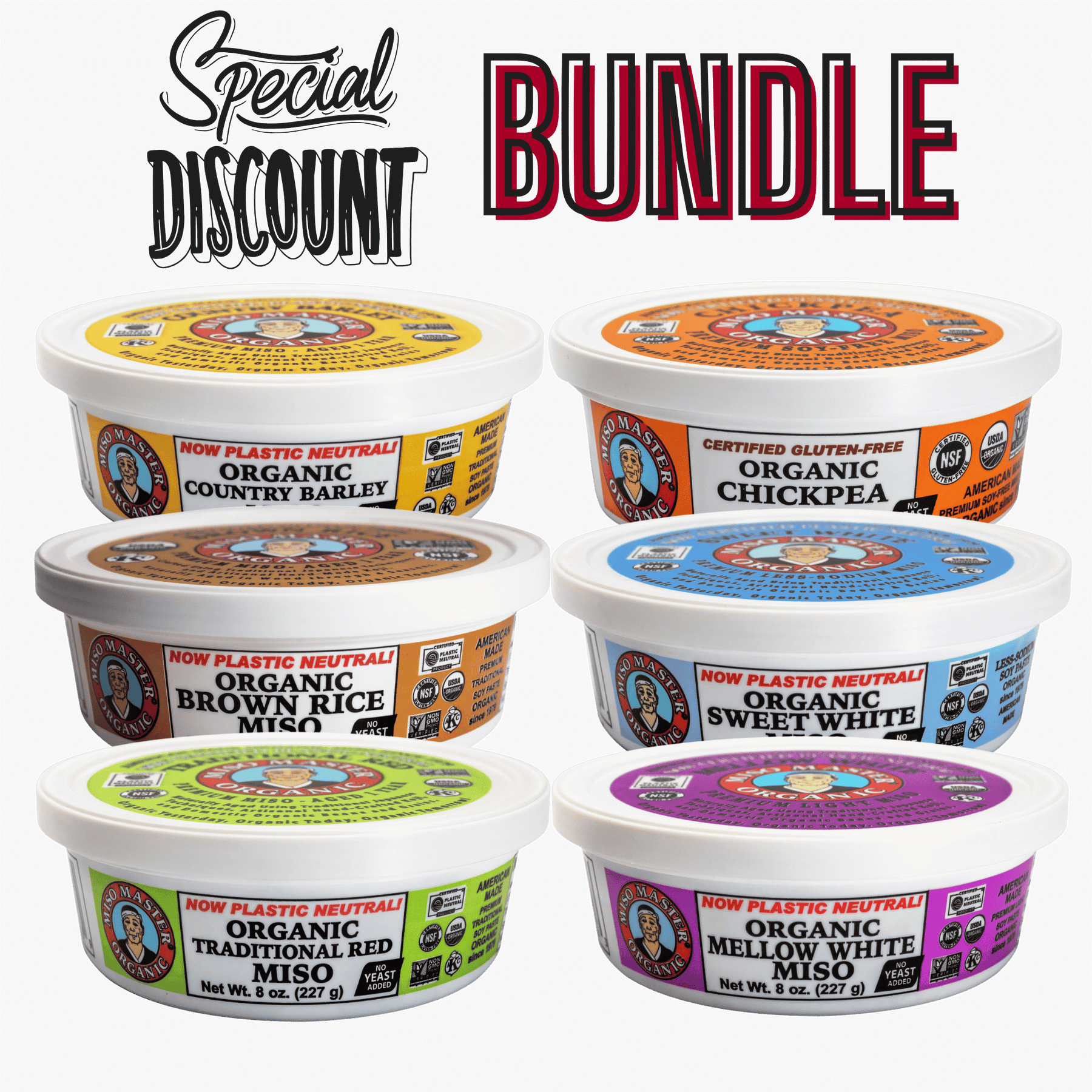 Miso Master Miso Variety Pack - 8 ounce tubs – Great Eastern Sun