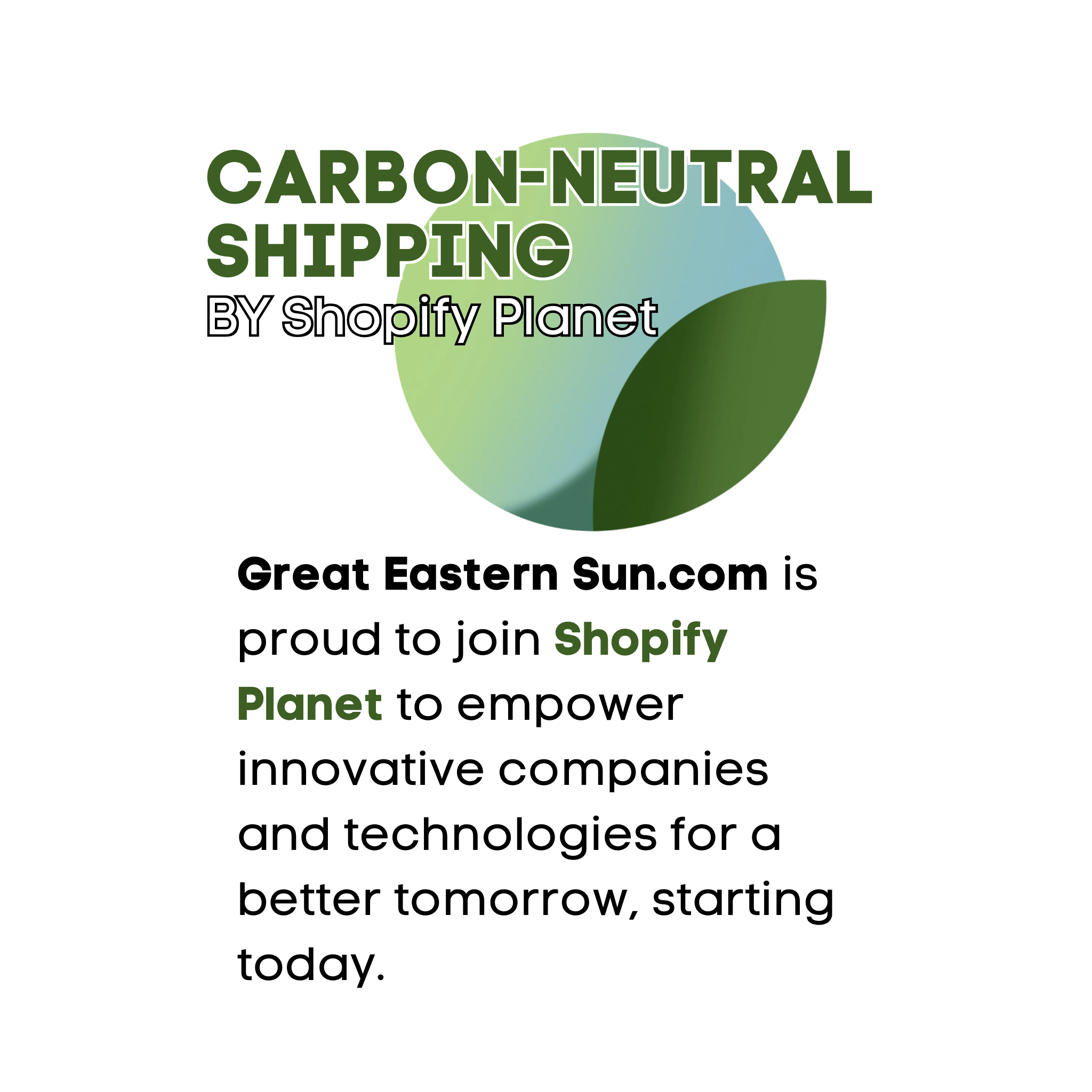 Carbon Removal Contribution – Great Eastern Sun